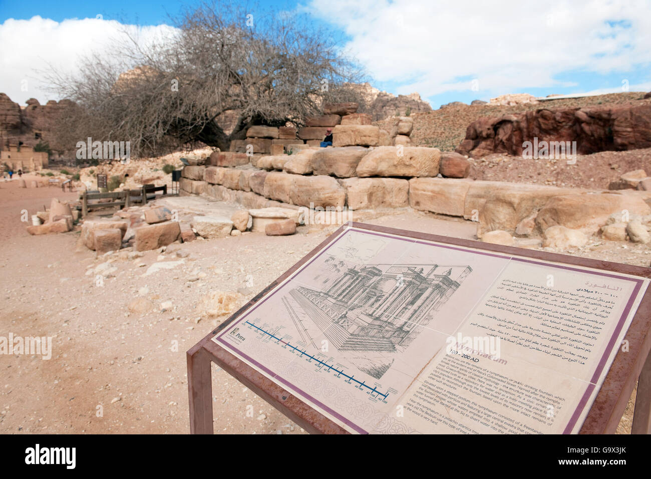 Nymphaeum, Petra Archaeological Park, Petra, Jordan, Asia Minor Stock ...