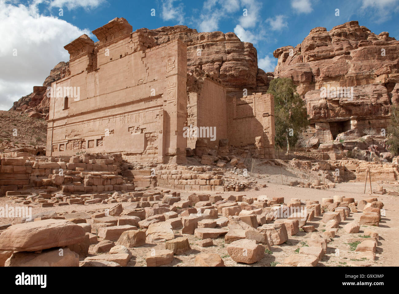 Qasr al-Bint temple complex, Petra Archaeological Park, Petra, Jordan ...