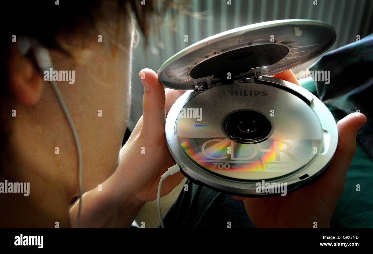 Technology in action: a CD player Stock Photo - Alamy