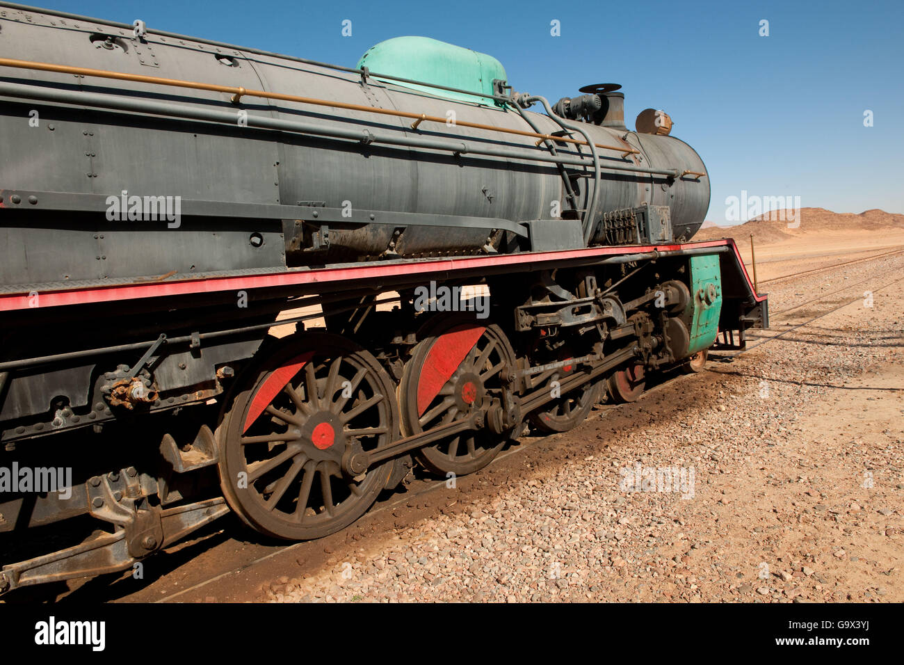 steam locomotive, Hejaz Railway, Wadi Rum, Jordan, Minor Asia Stock ...
