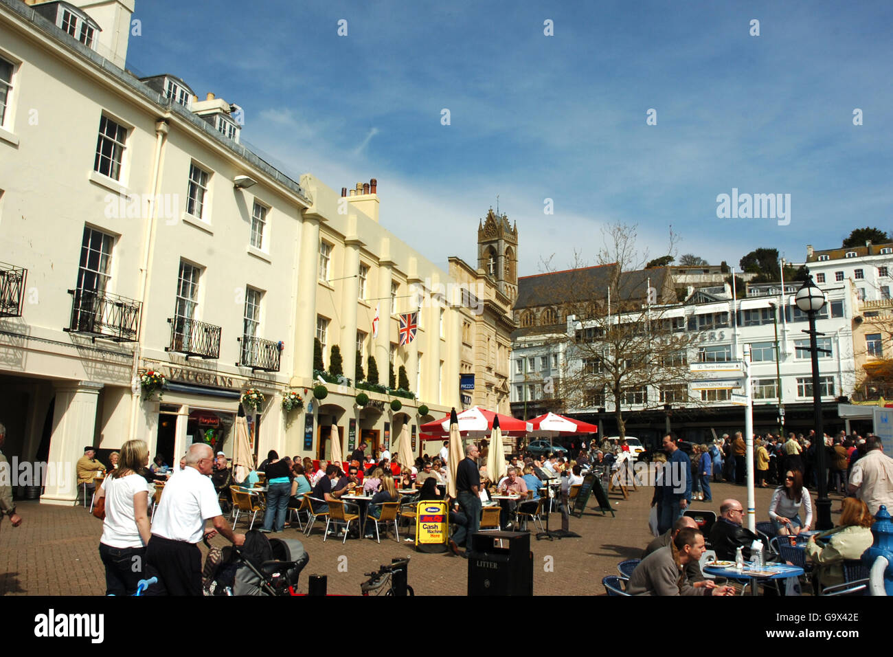 Devon Stock - Torquay. A general view showing Torquay town centre Stock ...