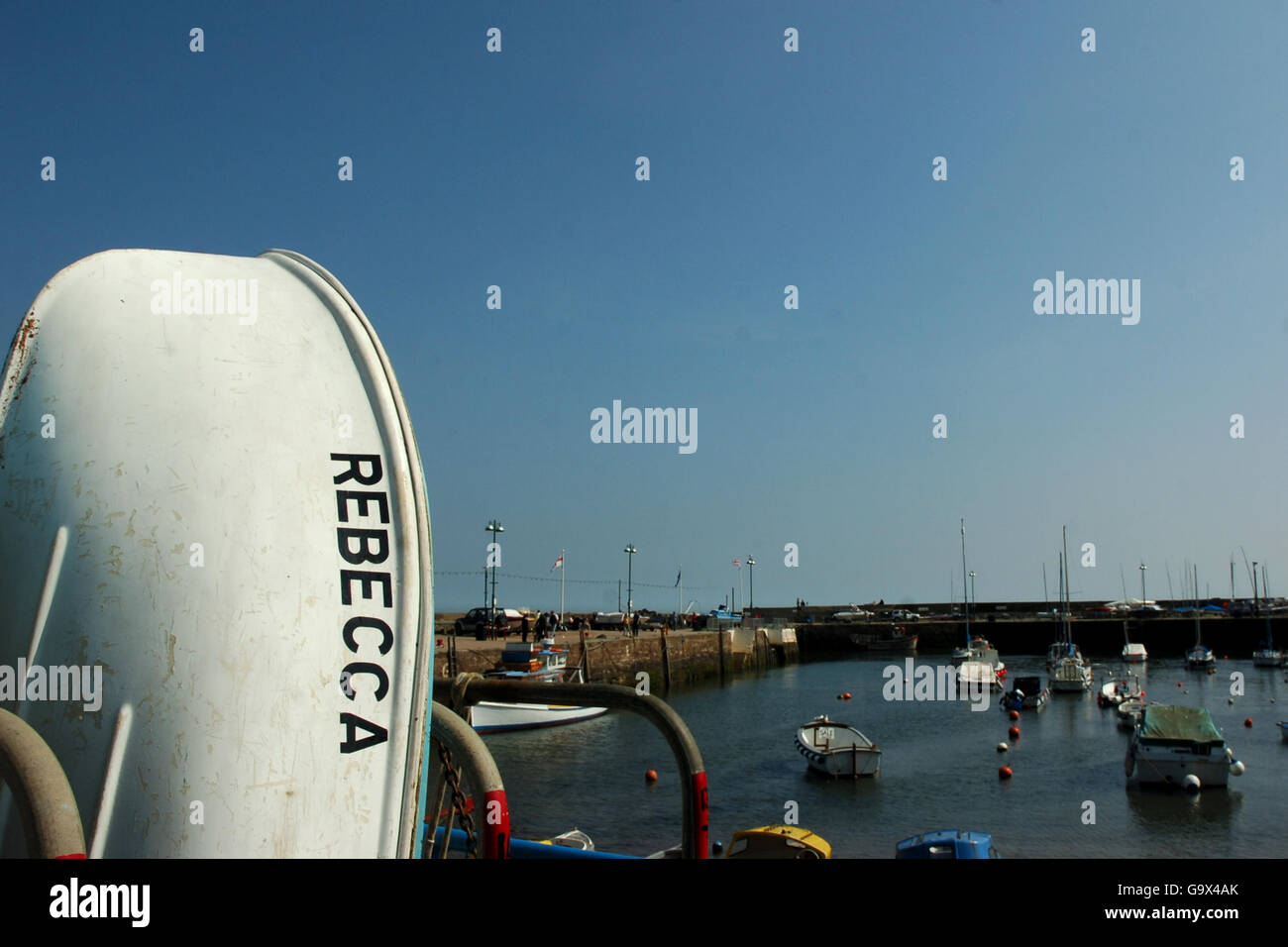 Devon Stock - Paignton. A general view showing the harbour at Paignton ...