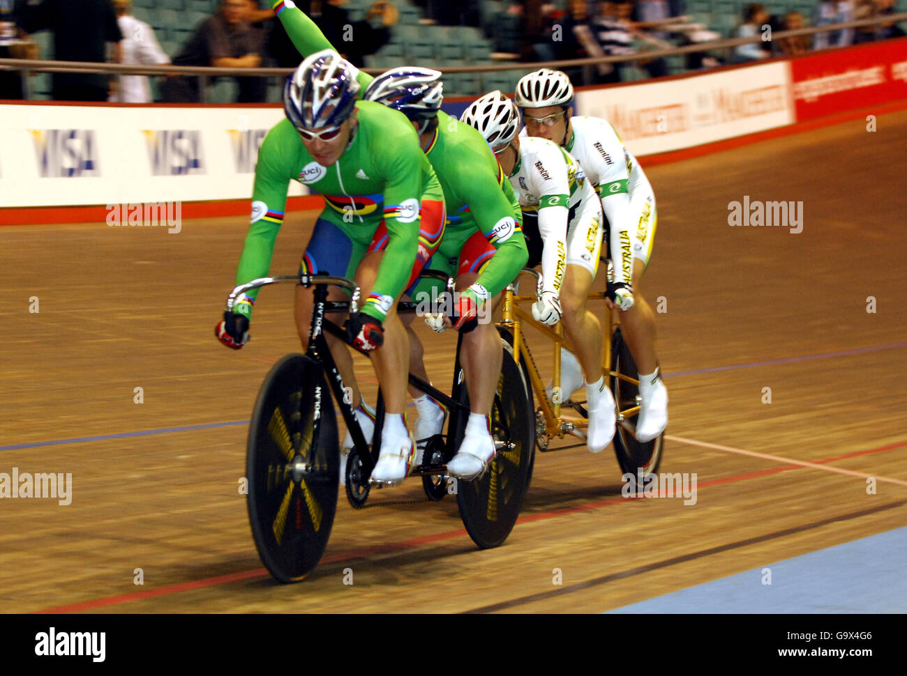 Great Britain's Anthony Kappes and Barney Storey win the tandem sprint ...