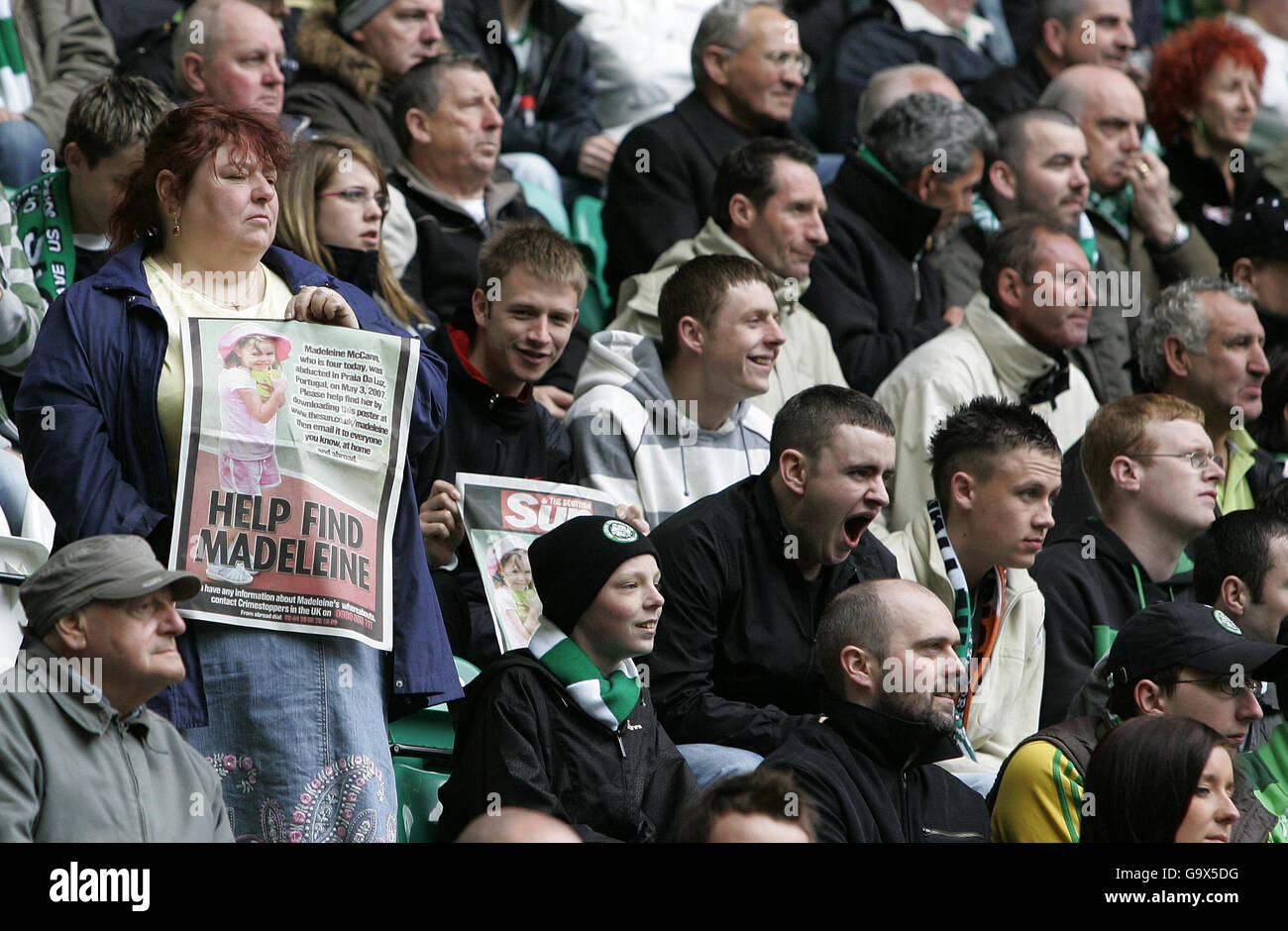 Philamena, the aunt of missing girl Madeleine McCann, holds a poster at ...