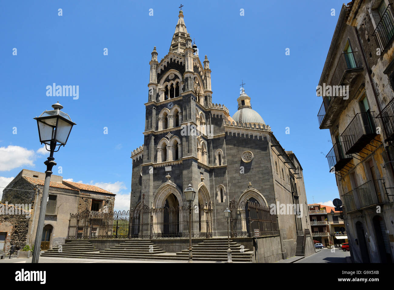 Basilica de Santa Maria Assunta in Randazzo, Sicily, Italy Stock Photo ...