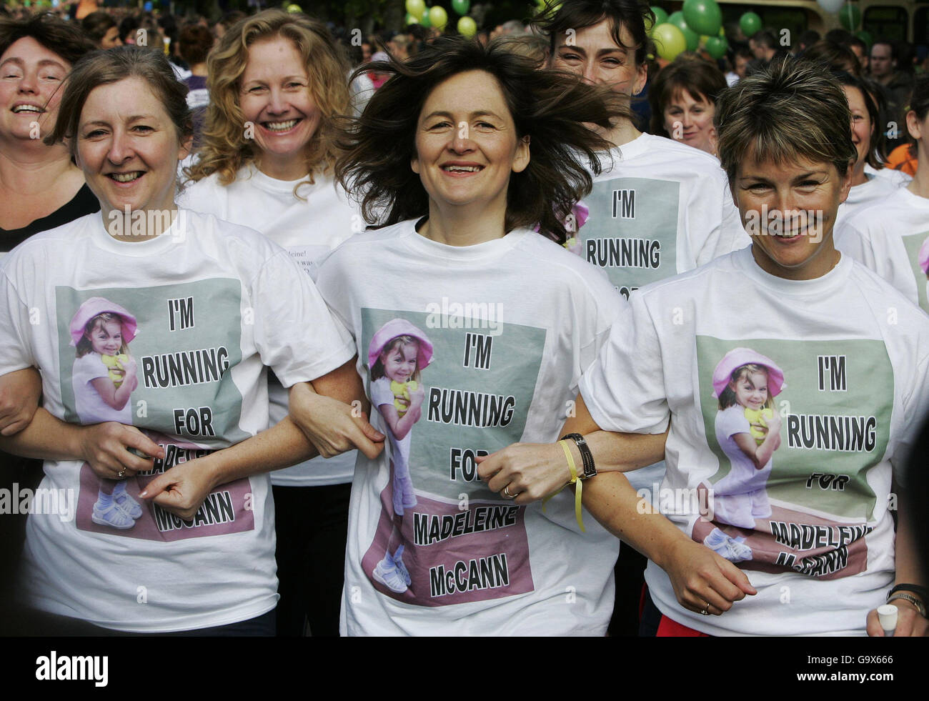 Diane McCann (centre), aunt of Madeleine McCann, who is running the ...