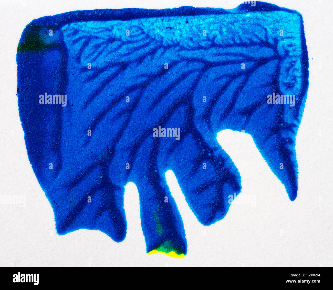 Abstract hand drawn blue color acrylic background Stock Photo - Alamy