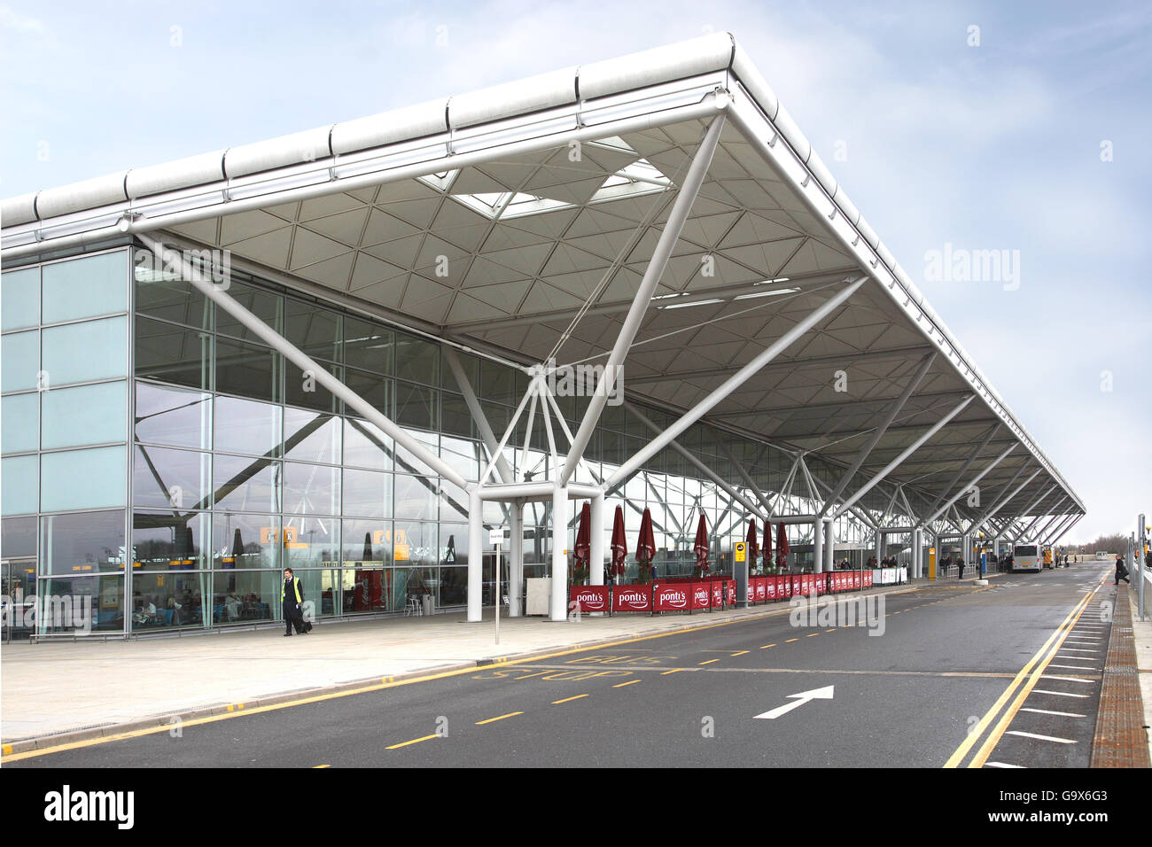 Exterior of the main terminal Building at London Stanstead Airport ...