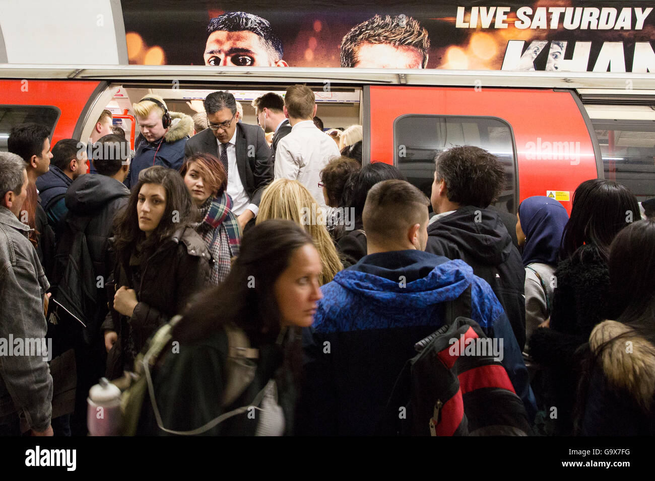 People on The London Underground in London Stock Photo - Alamy