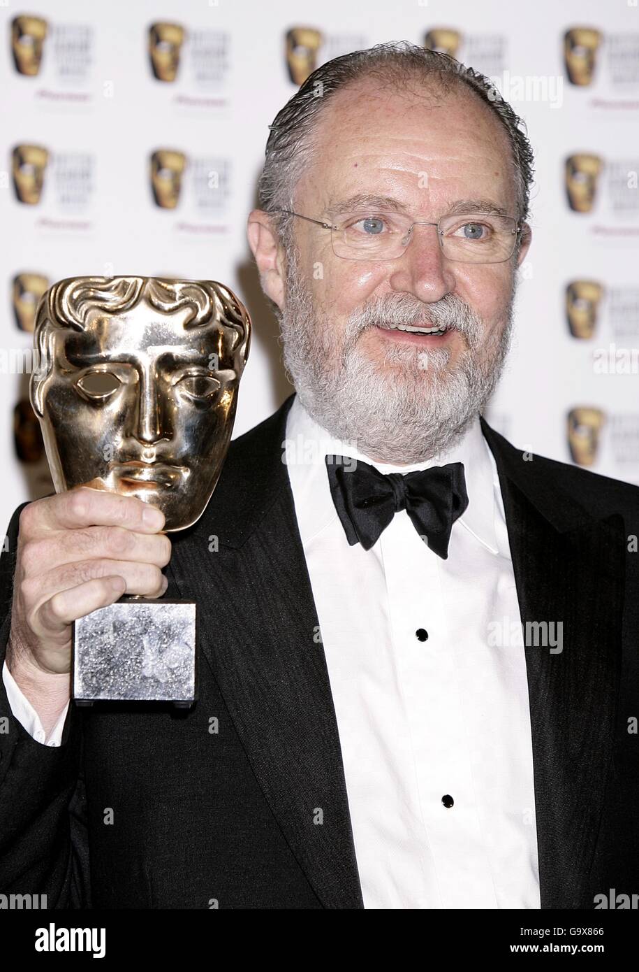 Jim Broadbent with the award for Best Actor recieved for Longford at ...