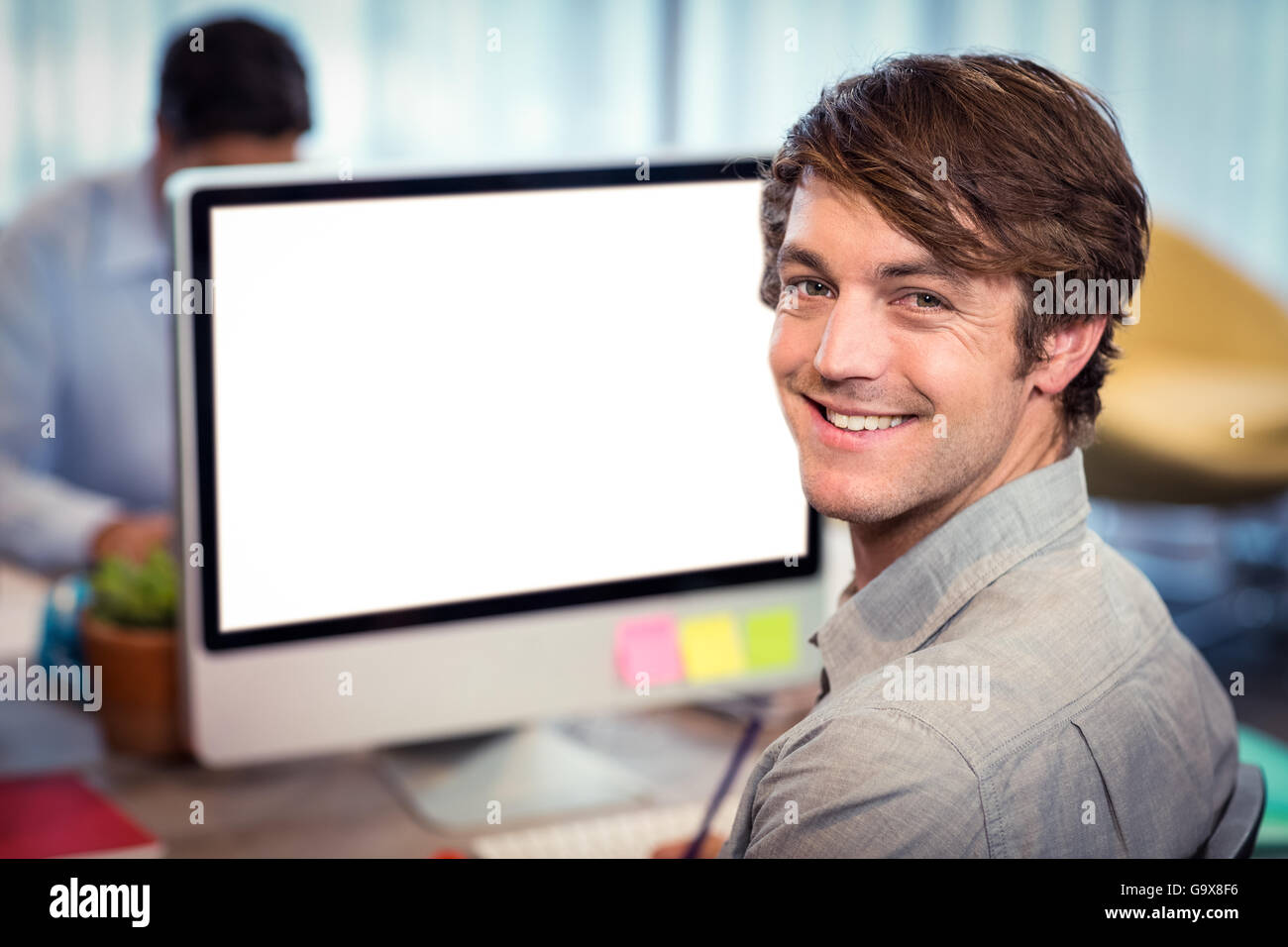 Portrait of man smiling Stock Photo - Alamy