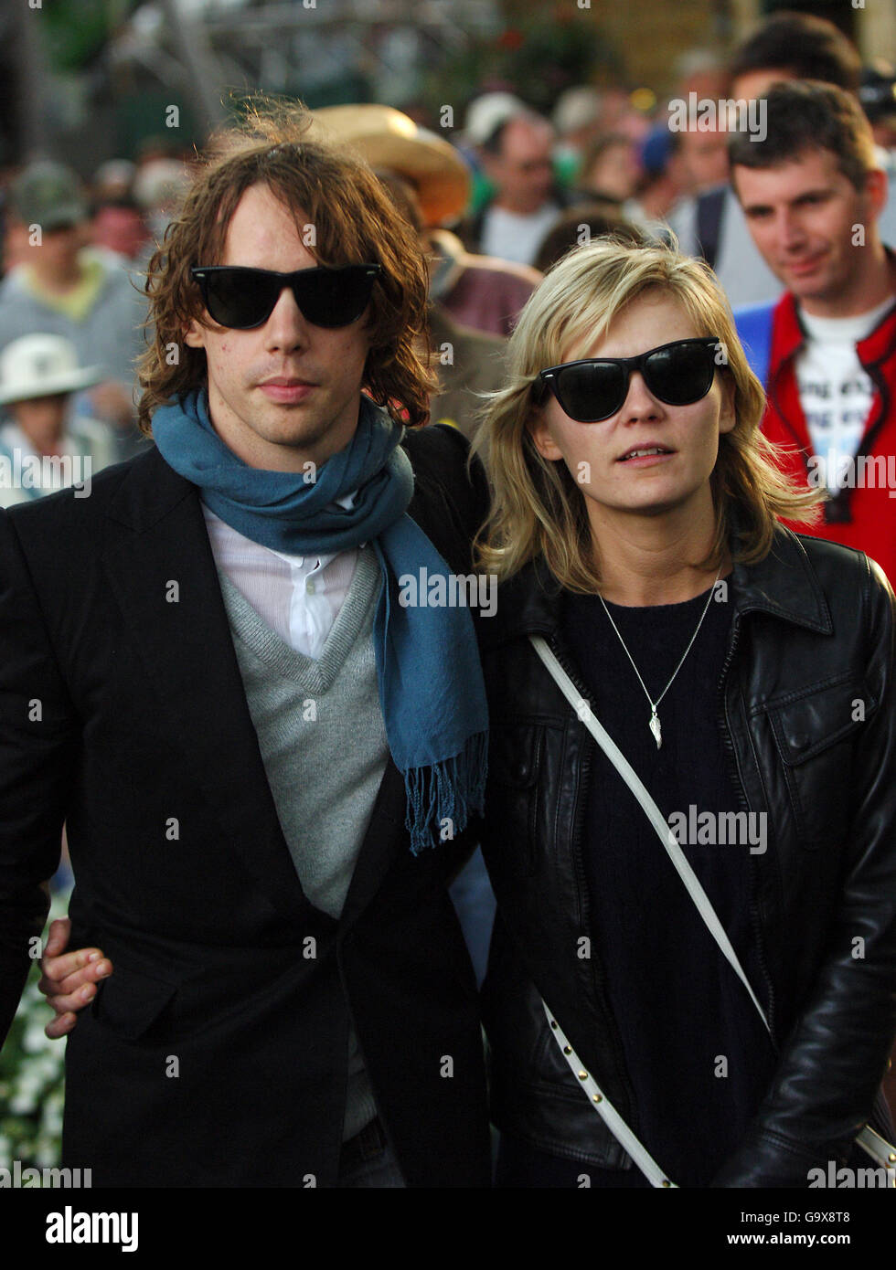 Johnny Borrell and Kirsten Dunst attend Lords to watch day four of the ...