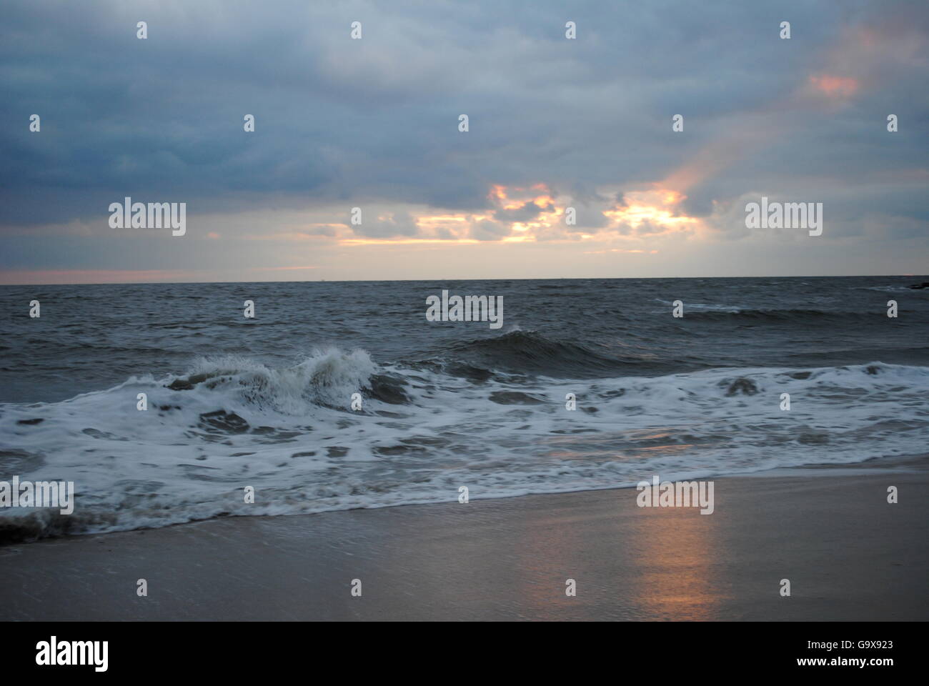 Roaring Surf, Cape May Point, NJ Stock Photo - Alamy