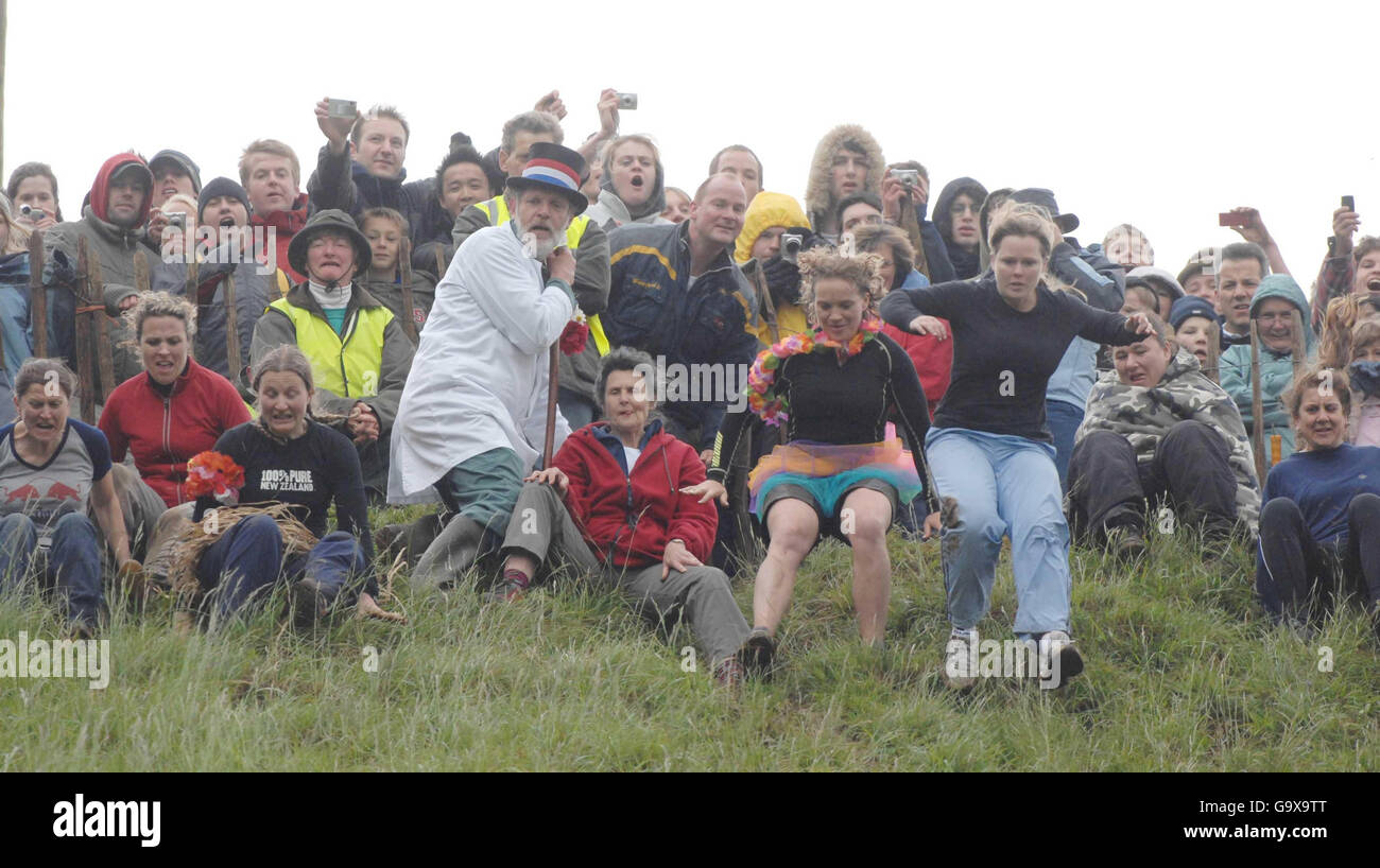 Annual cheese rolling race Stock Photo - Alamy