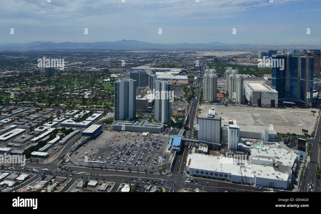 A Panoramic view of Las Vegas from the Stratosphere Tower Stock Photo ...