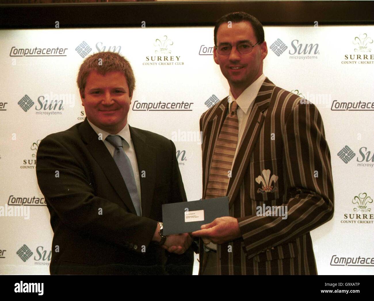 Adam Austin presents Martin Bicknell with his red letter experience ...