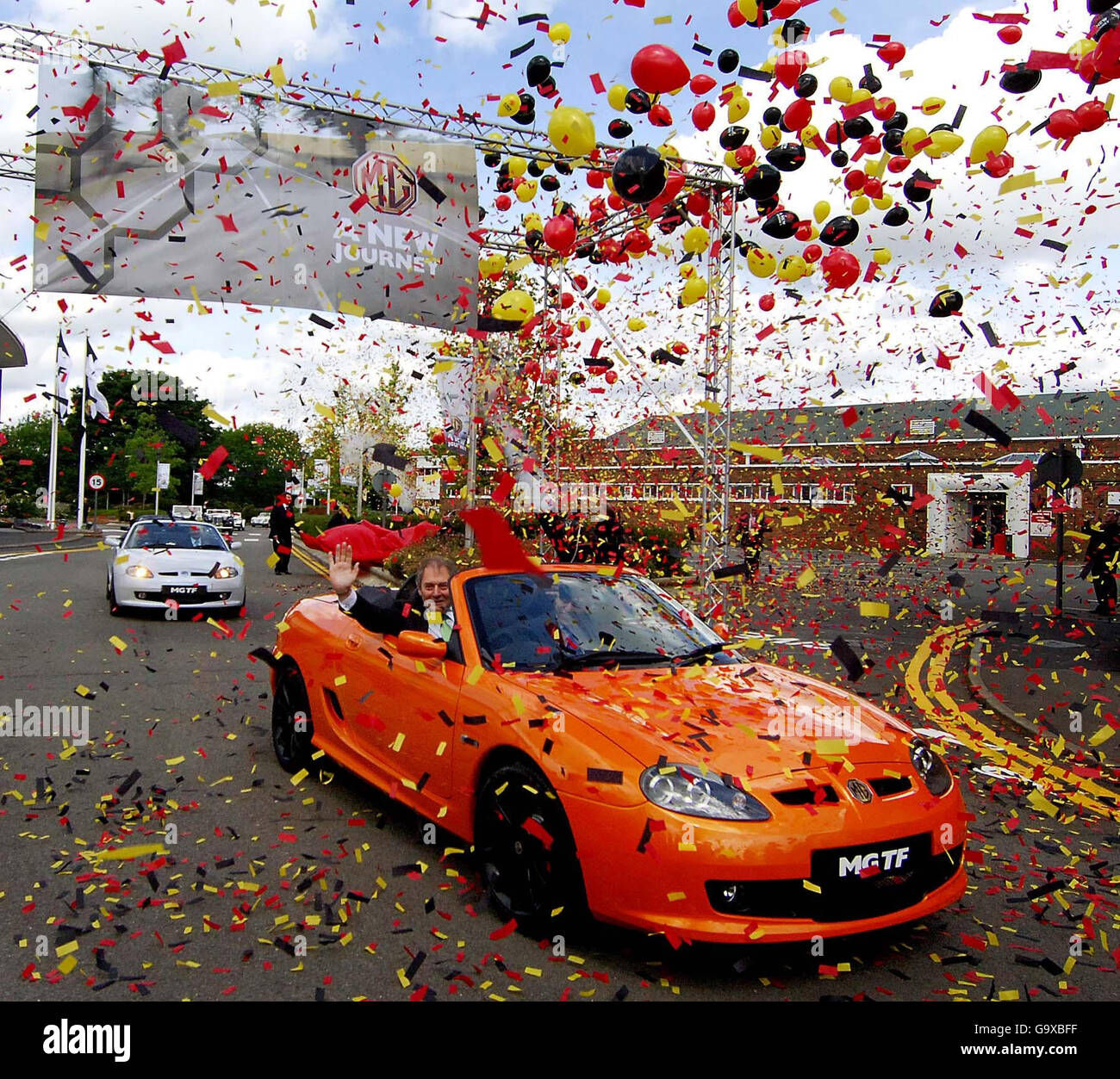 Leader of Birmingham City Council Mike Whitby drives the first MG TF ...