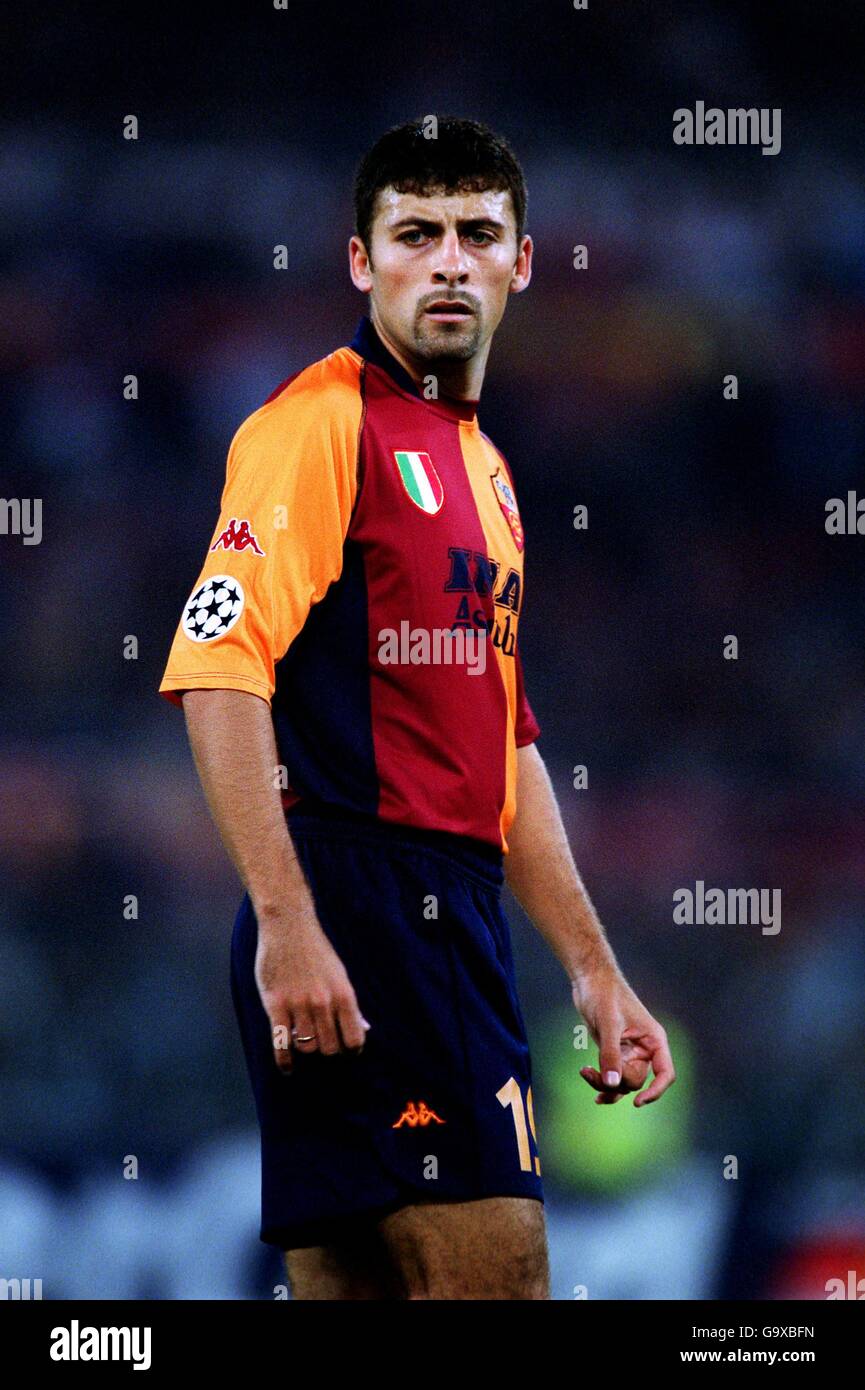 Roma v real madrid romas walter adriano samuel hi-res stock photography ...