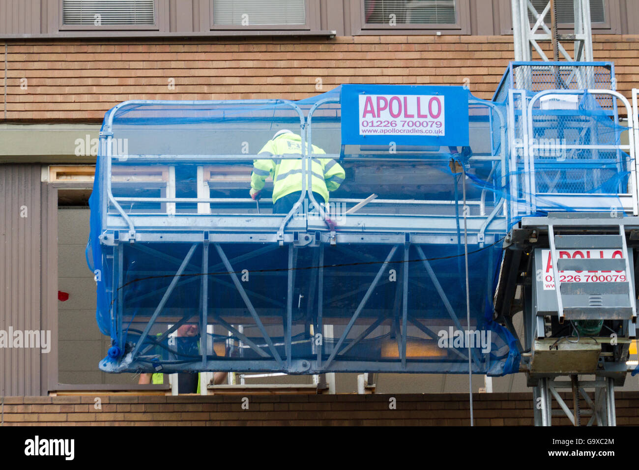 Man working at height with health & safety apparatus ppe Stock Photo ...