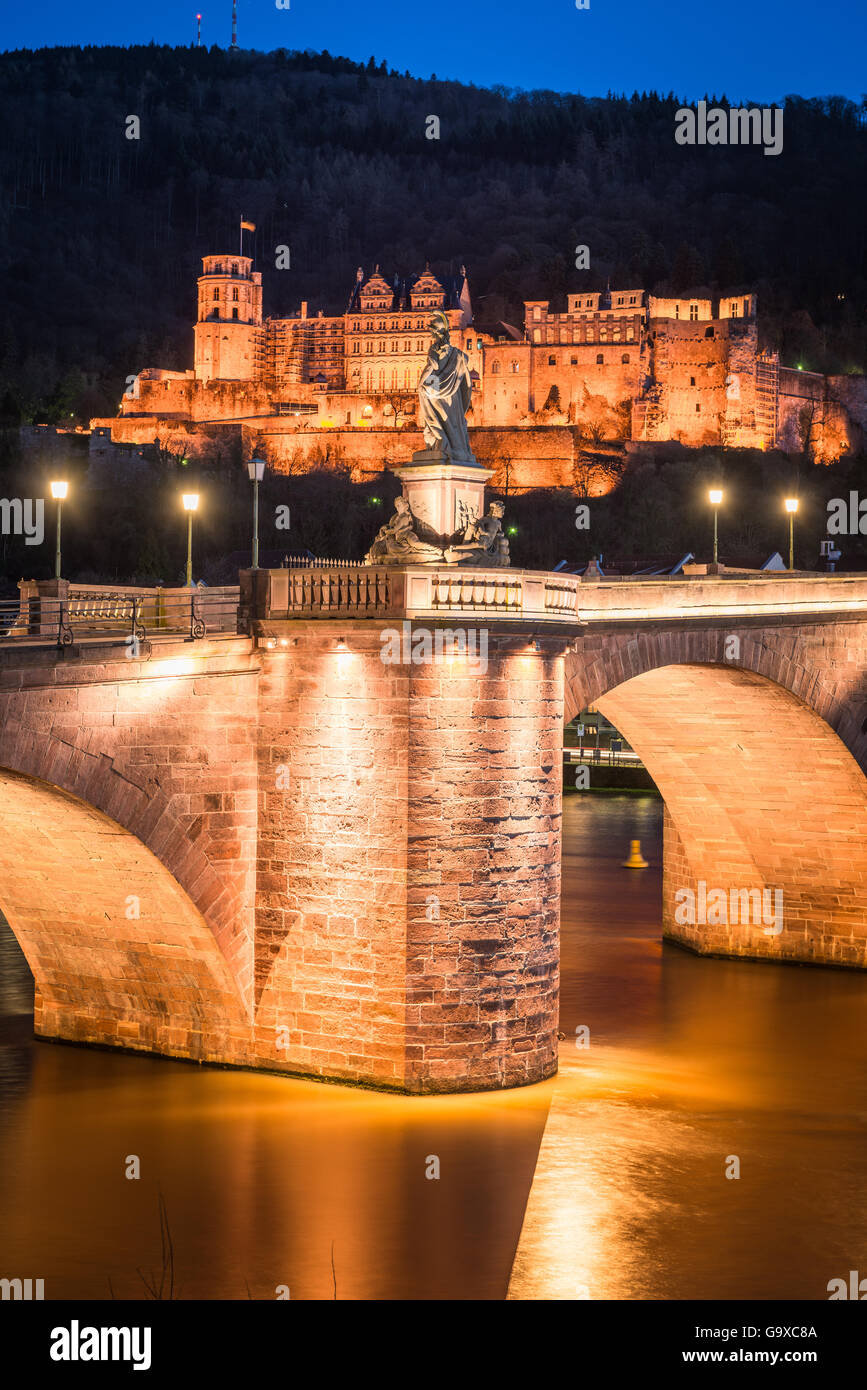 Heidelberg Castle Night Stock Photos & Heidelberg Castle Night Stock ...