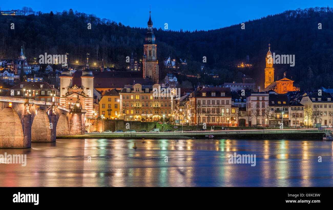 Heidelberg at Night Stock Photo - Alamy