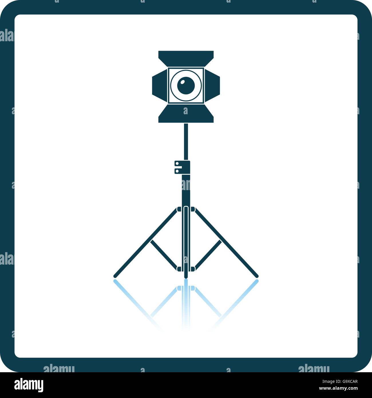 Stage projector icon. Shadow reflection design. Vector illustration ...