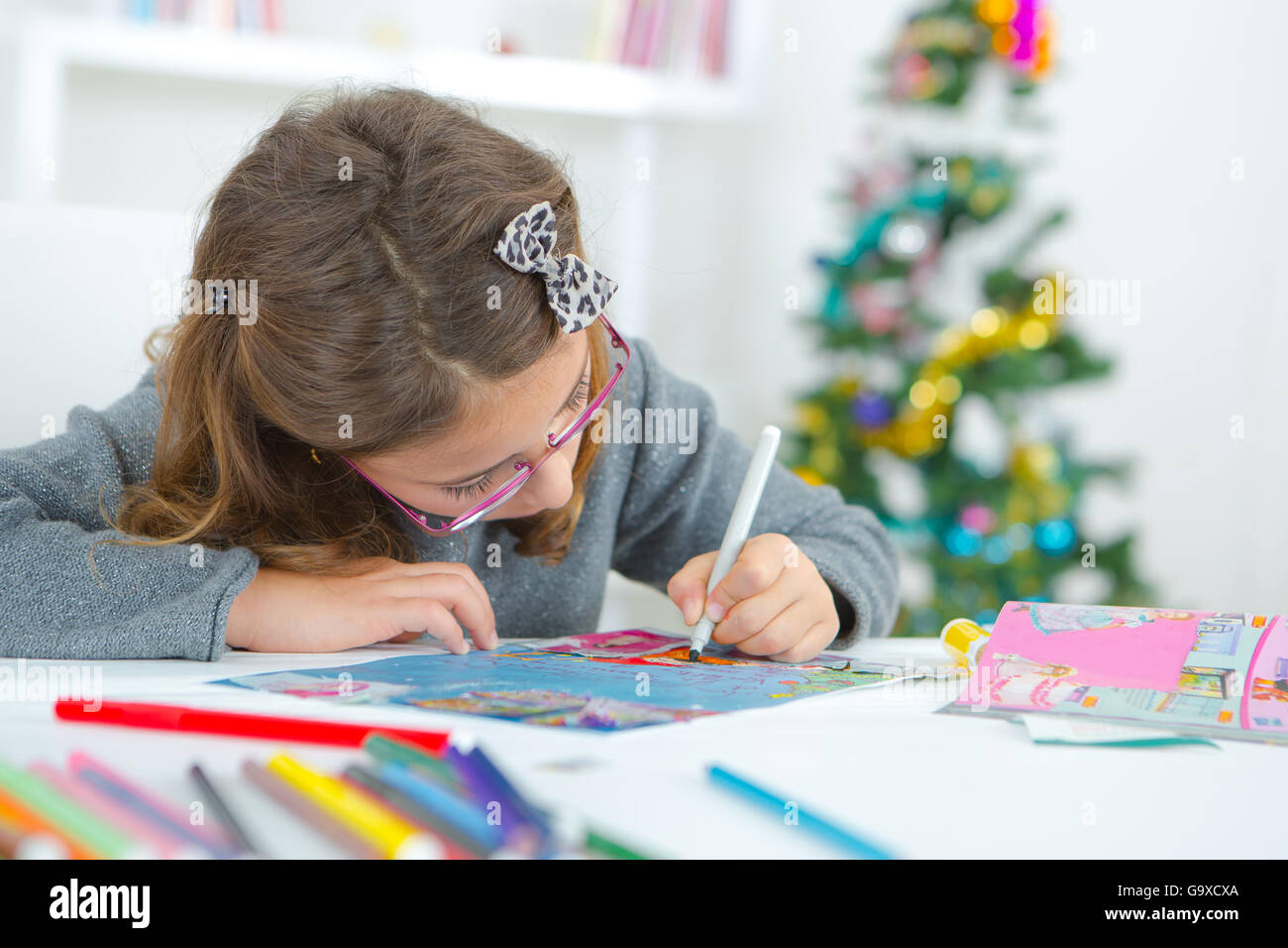 Creative little girl Stock Photo - Alamy