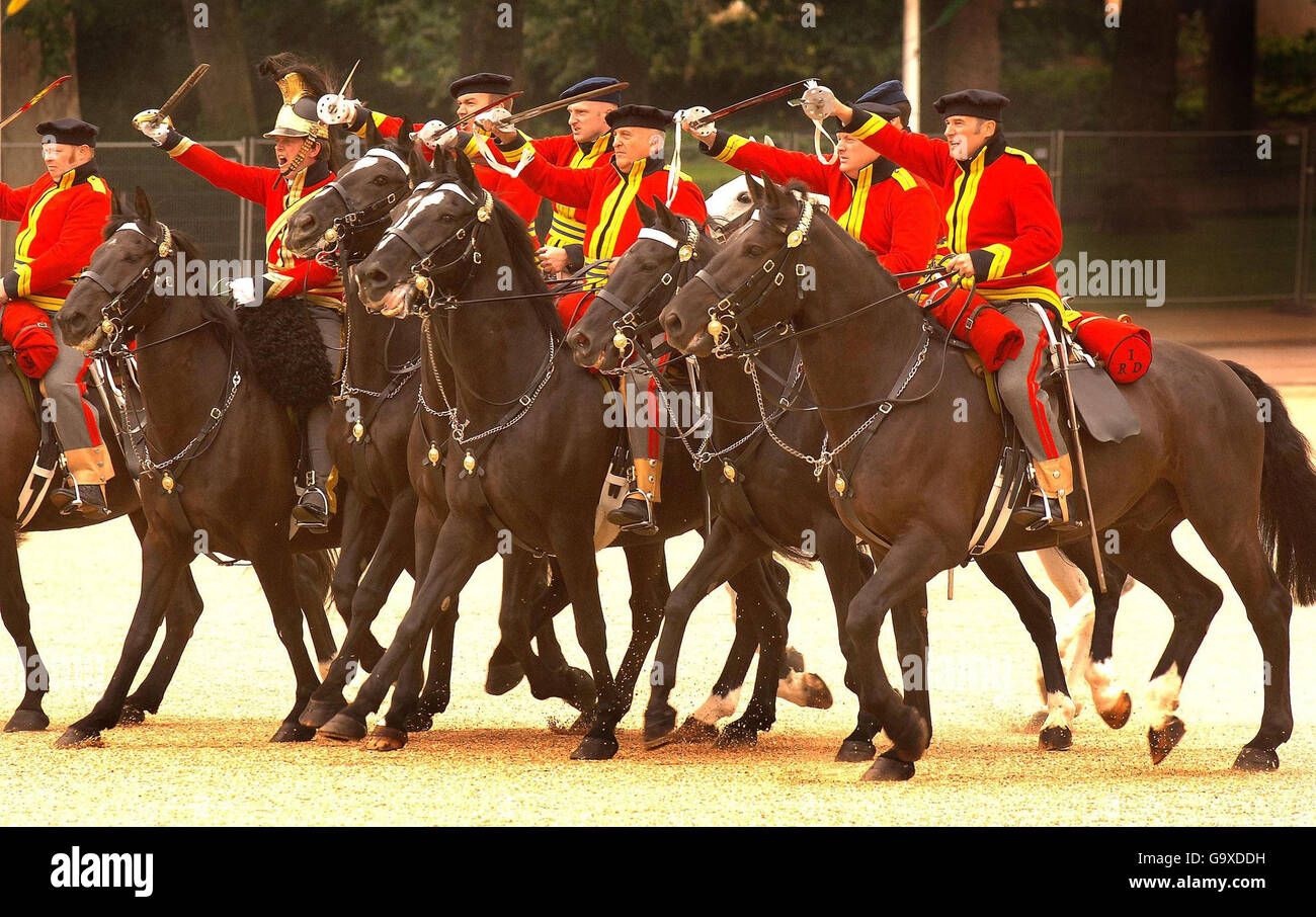 A mass of British Cavalry smash through French infantry lines in a re ...