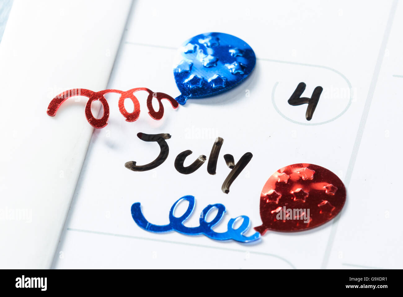 close up of a daily planner or calendar with a hand written message for ...