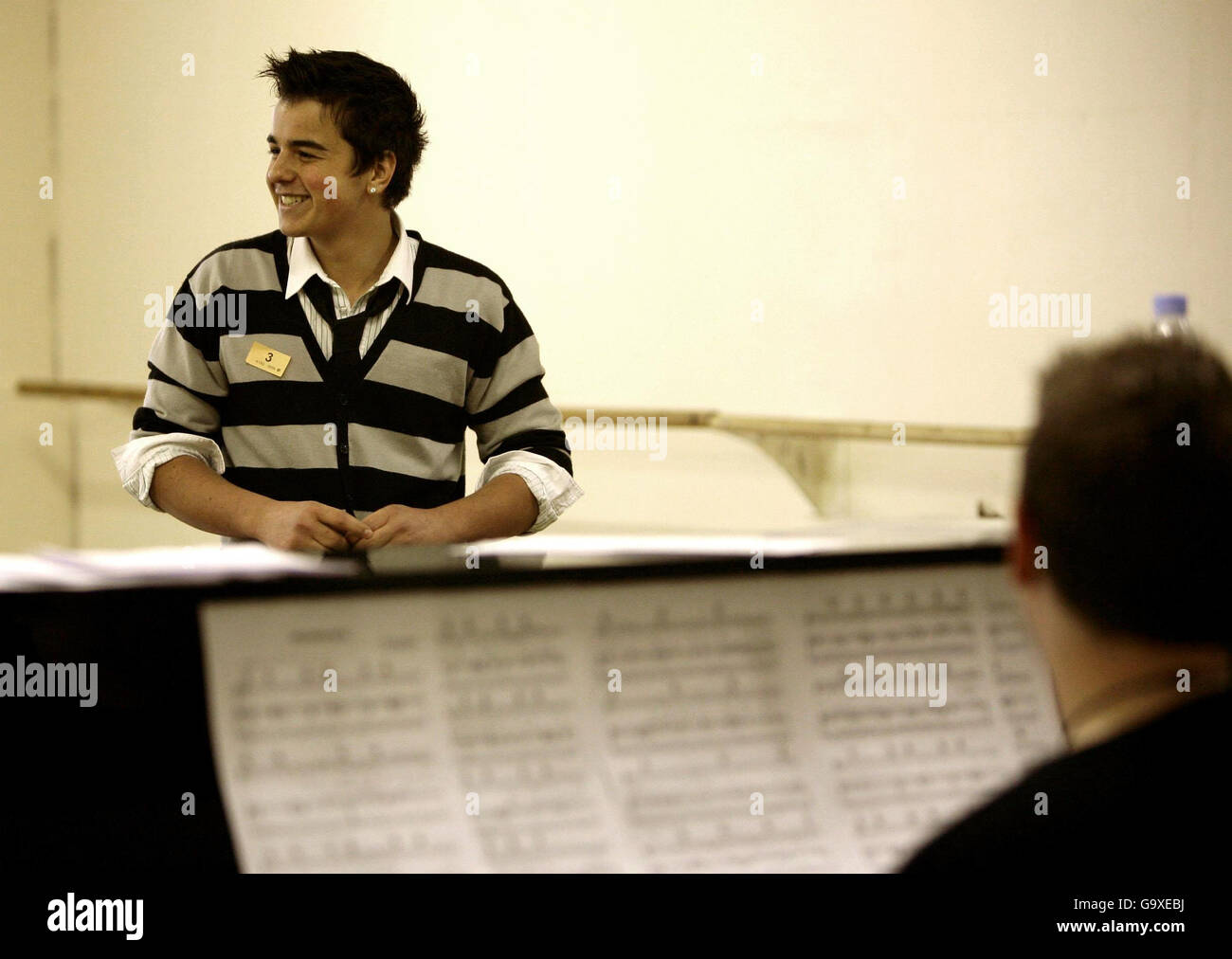 Craig Edgley, aged 17 from Grantham, Lincs, performs during the first ...
