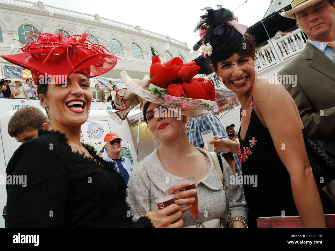 Miliners carla ann faso left and loretta corsetti centre hi-res stock ...