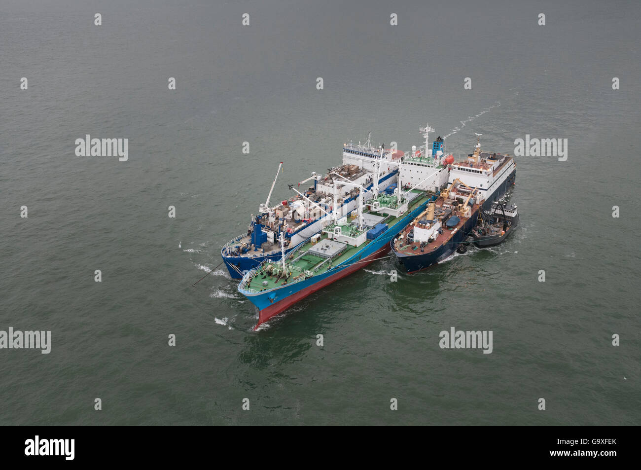 Fish processing boat during Sockeye salmon (Oncorhynchus nerka ...