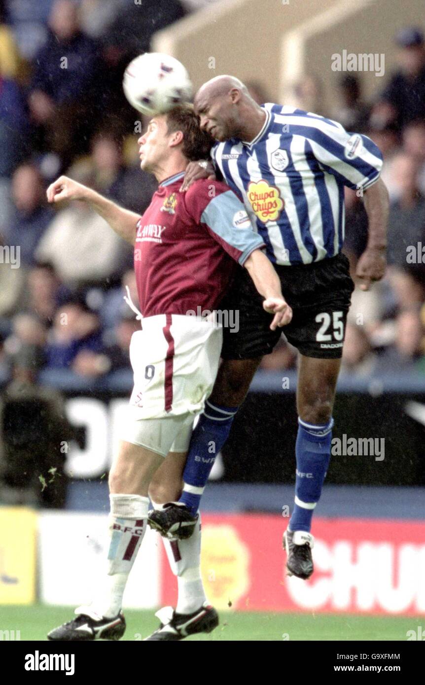 Sheffield wednesdays danny maddix goes for header with burnleys taylor ...