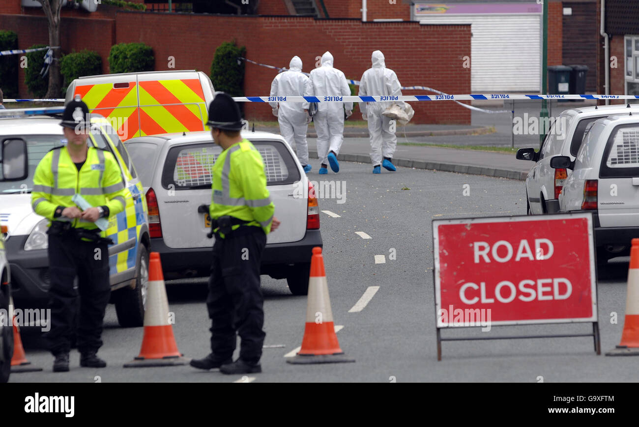 Police officer shot dead Stock Photo - Alamy