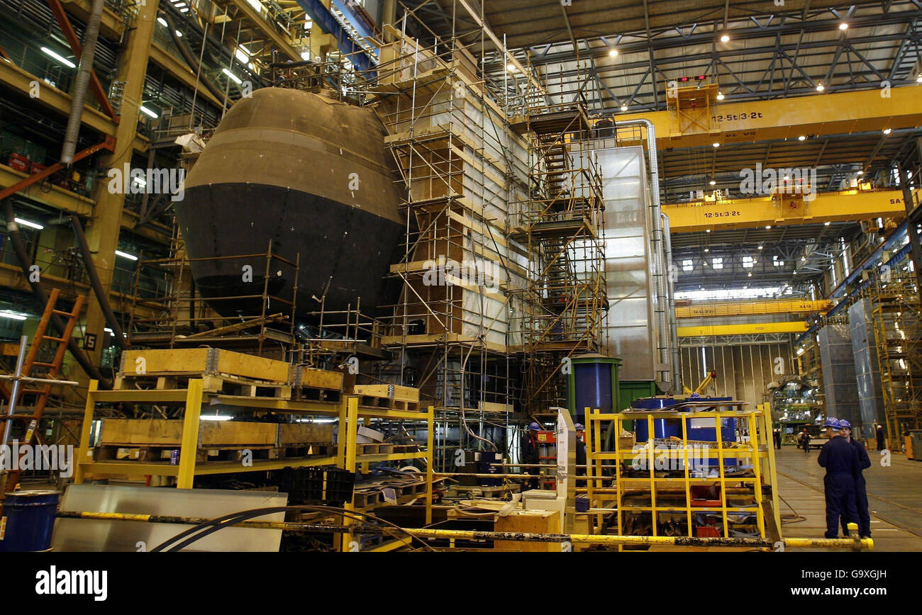 Construction work continues on the Royal Navy's newest super- sub ...