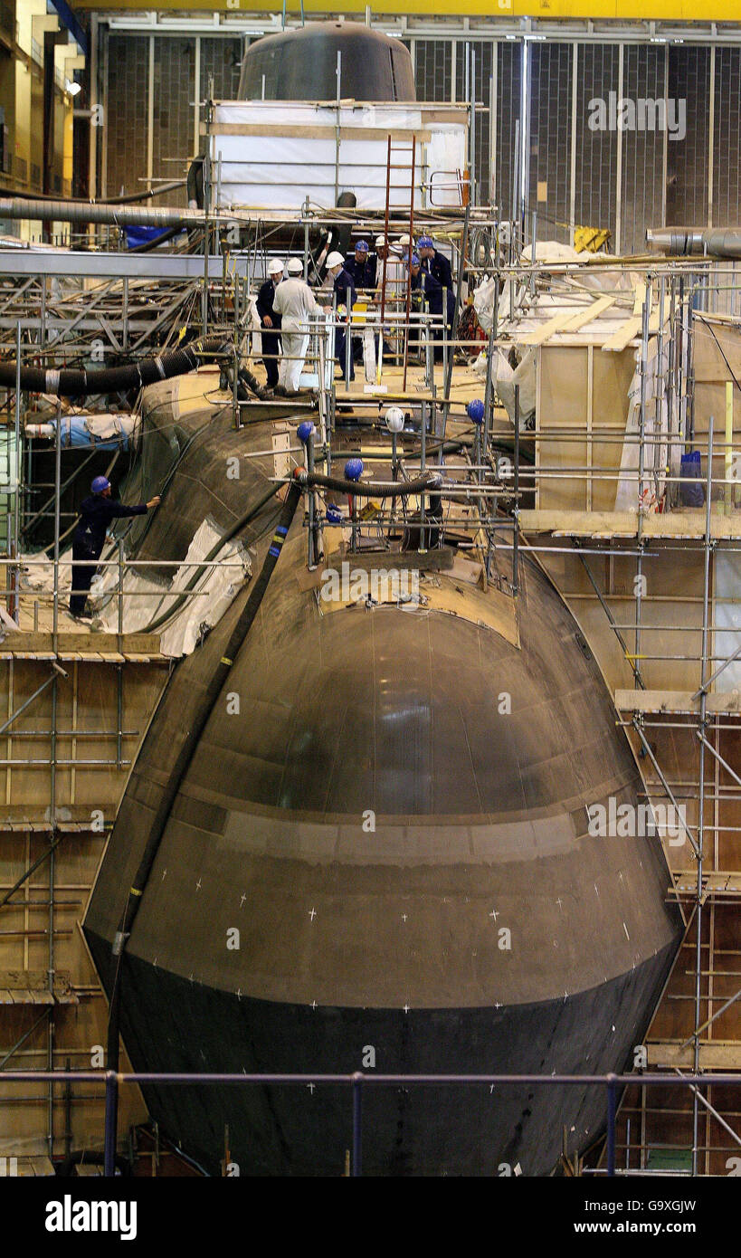 Construction work continues on the Royal Navy's newest super- sub ...