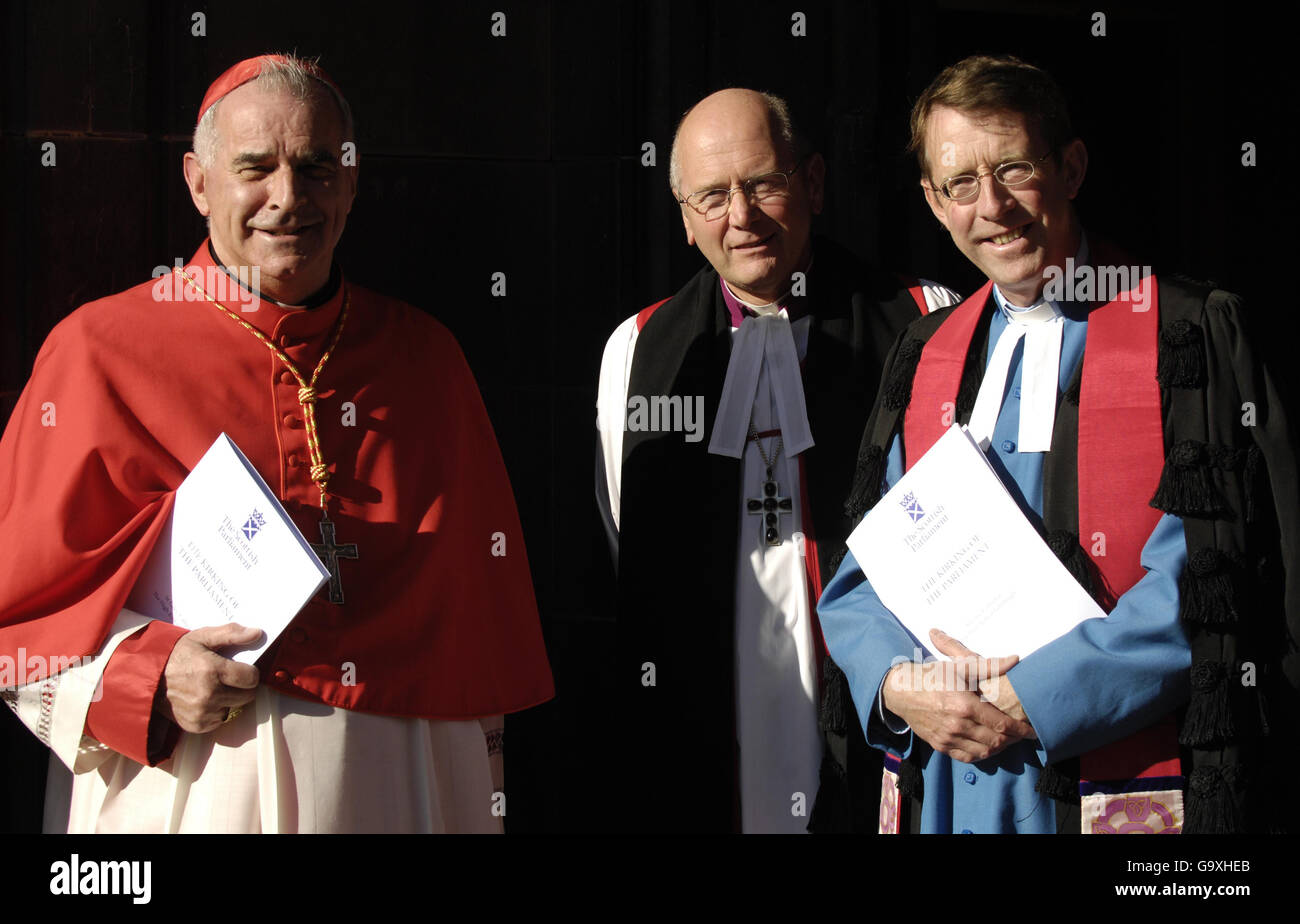 (Left to right) Cardinal Keith O'Brien, Most Rev Dr Idris Jones ...