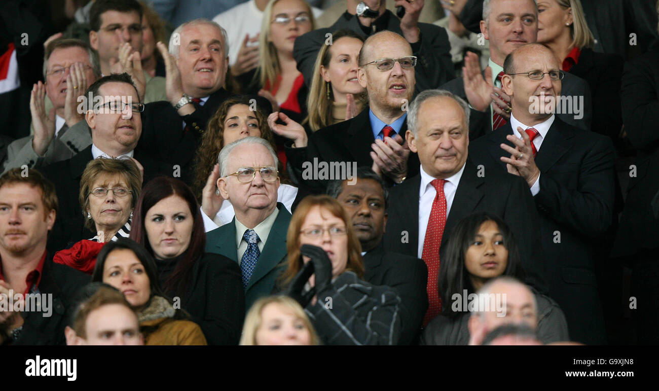 Manchester United's owners, the Glazer family celebrate winning the ...
