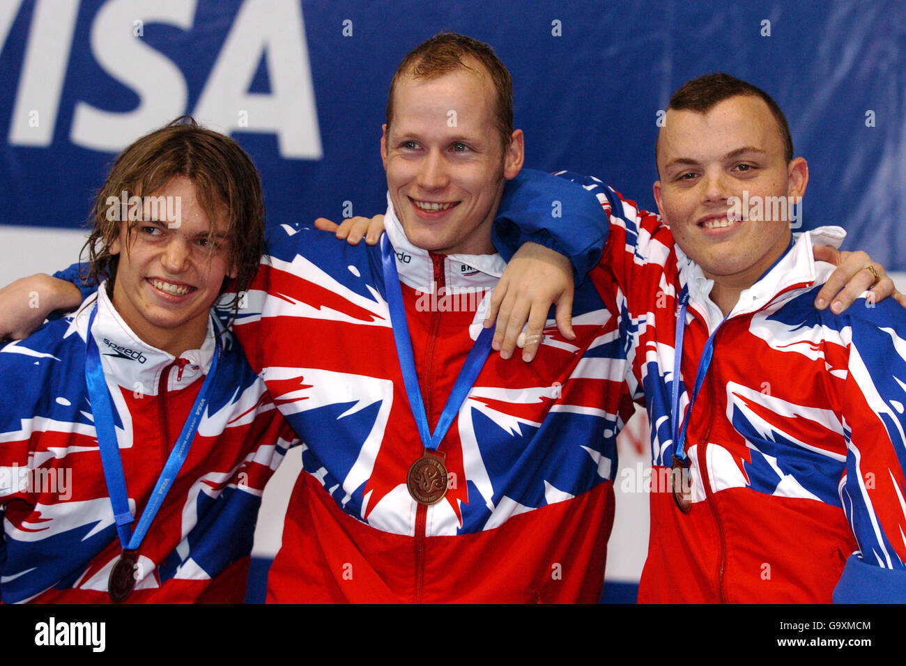 (L-R) Great Britain's Matthew Whorwood, Sascha Kindred and Gareth Duke ...