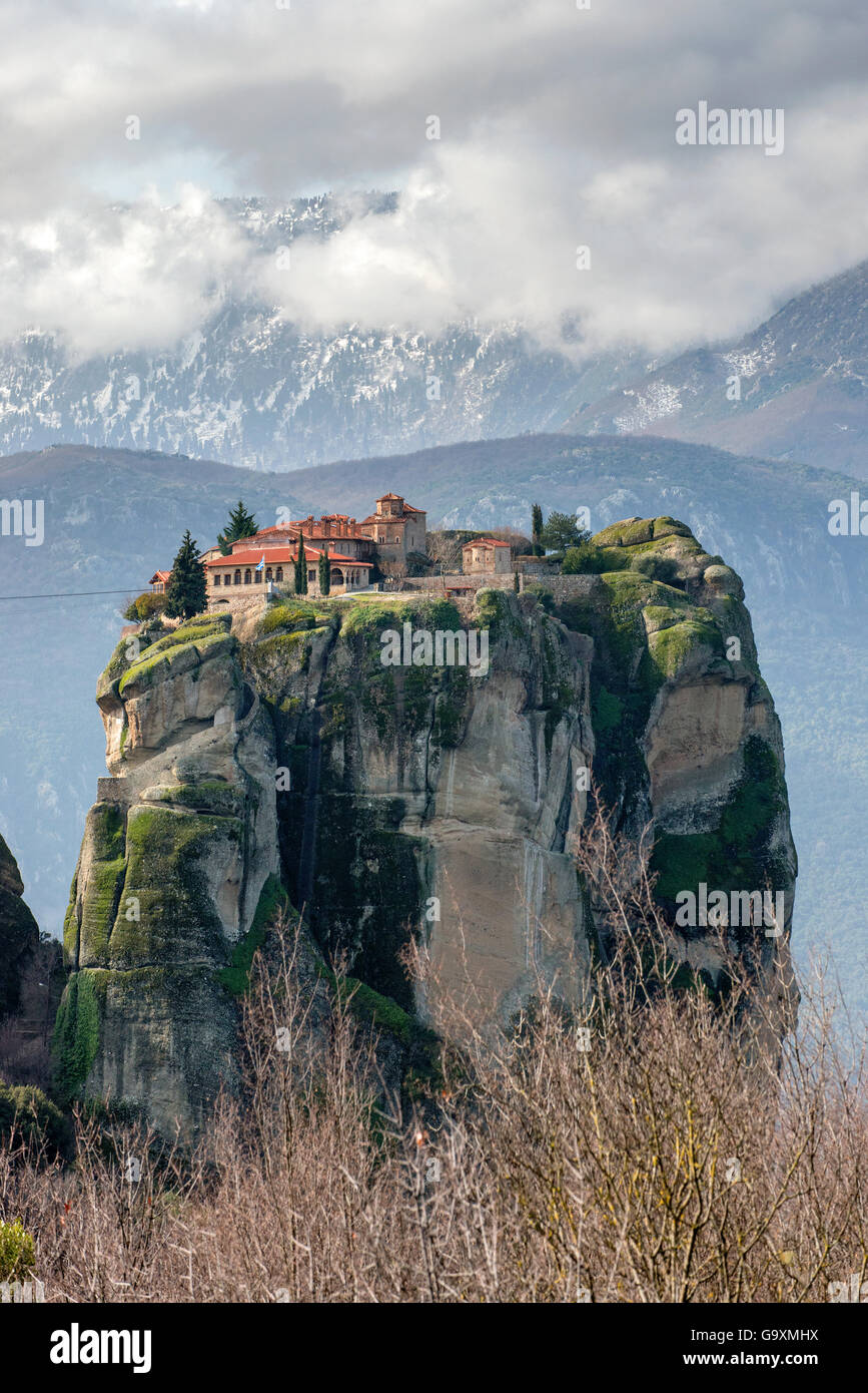 Holy Trinity Monastery, Greek Orthodox rock monastery in Meteora. In ...