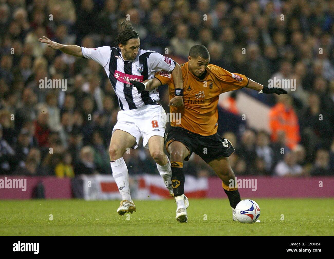 West Bromwich Albion's Jonathan Greening and Wolverhampton Wanderers ...