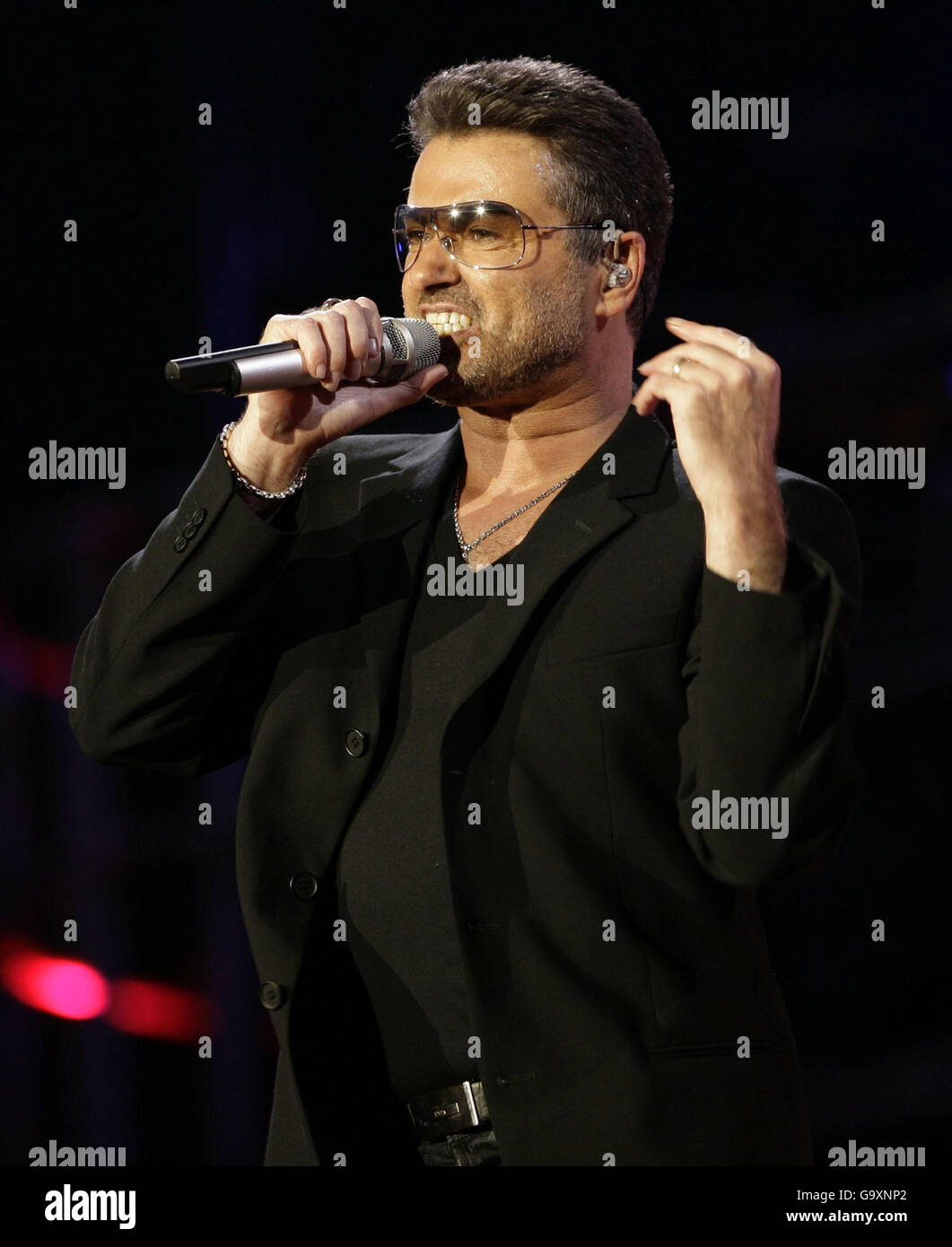 NO MERCHANDISING : George Michael performing in concert on the first ...