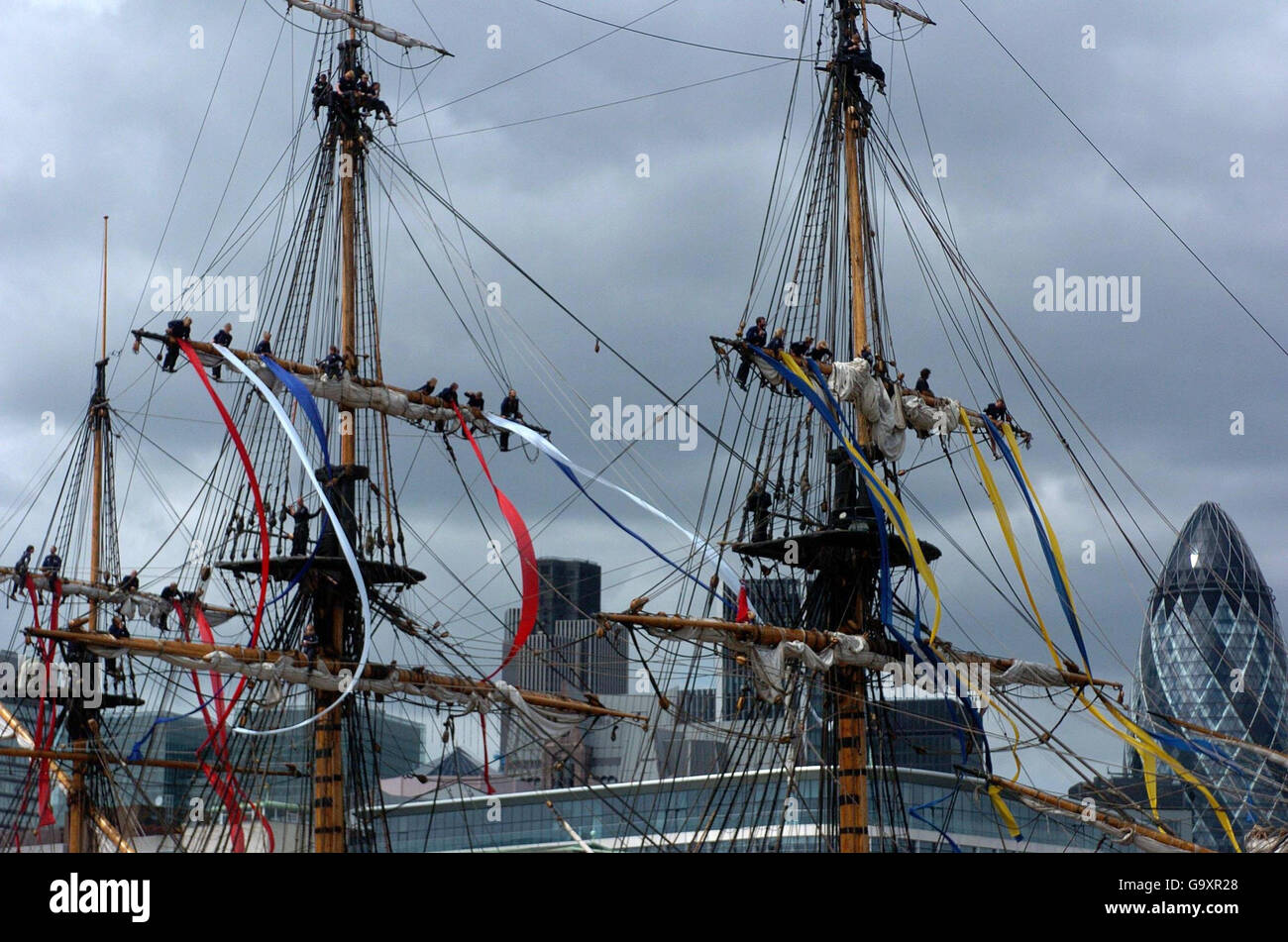 Full scale replica 18th century east india merchantman hi-res stock ...
