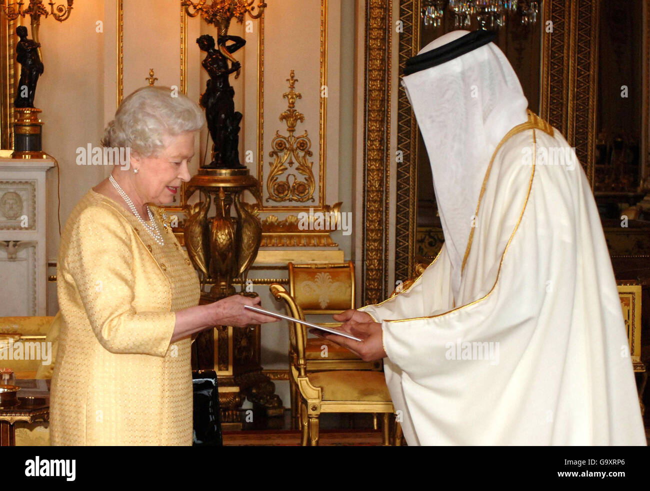 Britain's Queen Elizabeth II is presented with Letters of Credence from ...