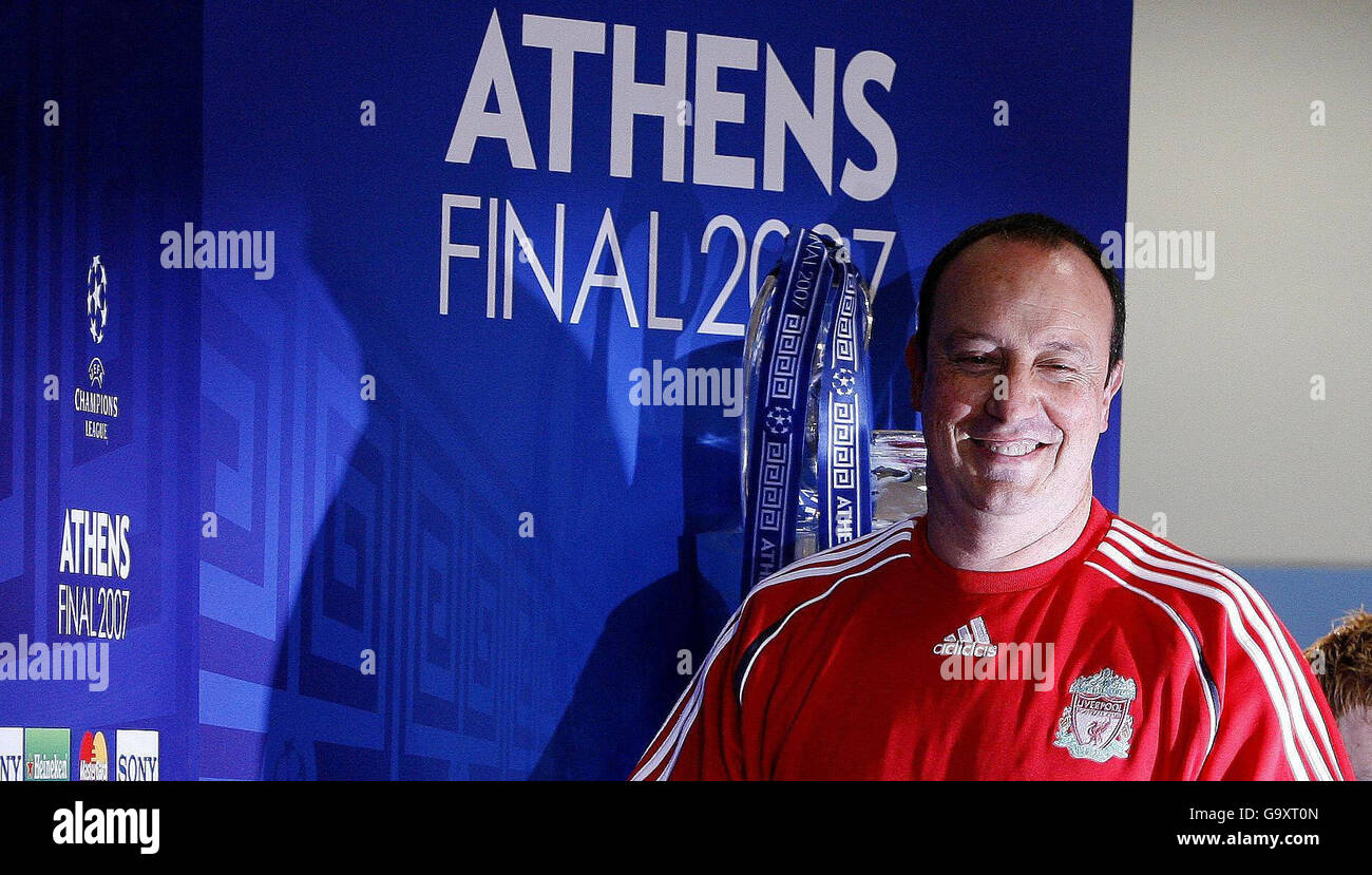 Soccer - Liverpool press conference - Athens - Olympic Stadium Stock ...