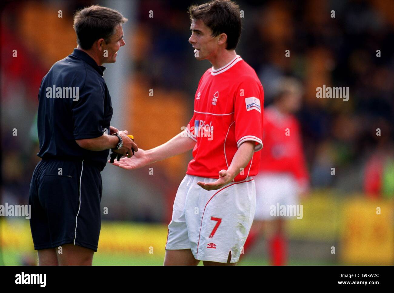 (R-L) Nottingham Forest's David Prutton protests his innocence as ...