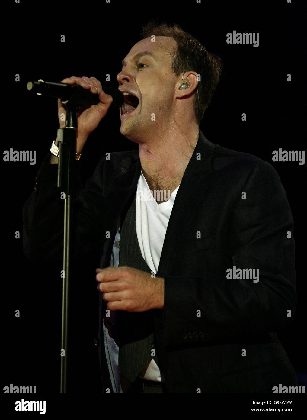 Jason Donovan in concert - London. Jason Donovan performing on stage at ...
