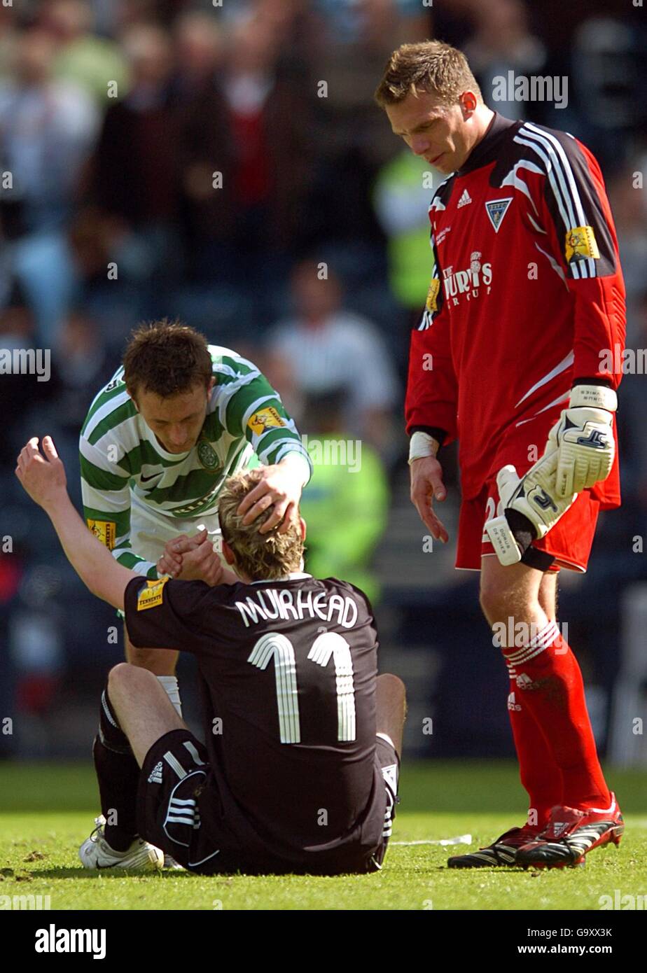 Celtic's Lee Naylor (left) is congraulted after the match by ...