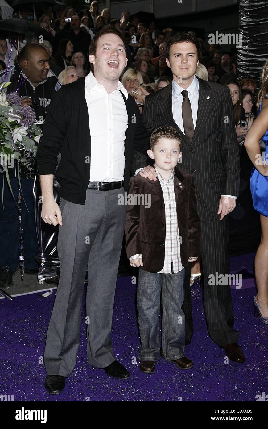 (L-R) Matt Litter, Ellis Hollins and Hollyoaks Actor Darren Jeffries ...