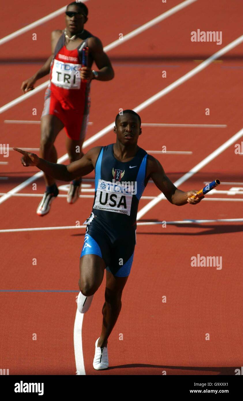 Athletics - IAAF World Championships - Edmonton. USA's Tim Montgomery ...